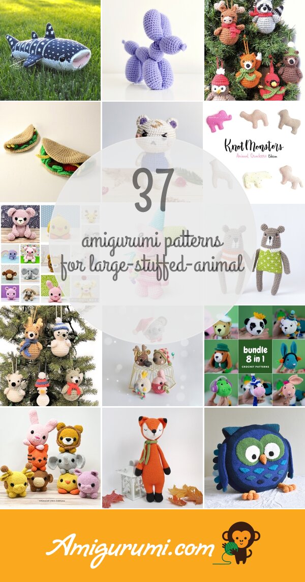 Large-stuffed-animal patterns - Amigurumi.com